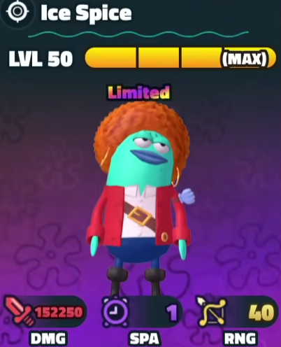 Ice Spice Limited в SpongeBob Tower Defense купить или продать через ...